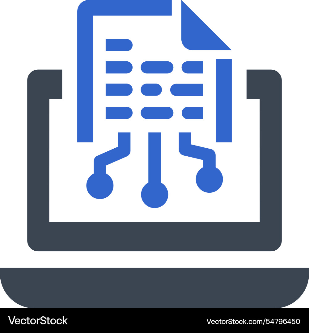 Digital data icon Royalty Free Vector Image - VectorStock