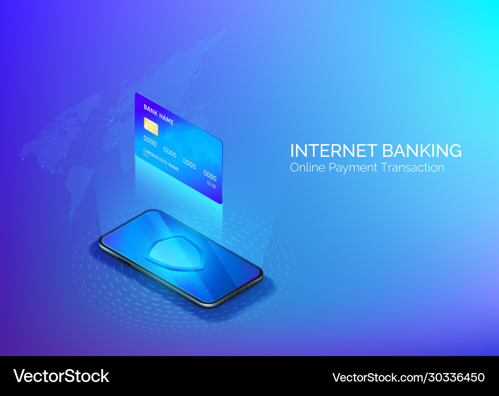 Money transfer or online payment banking Vector Image