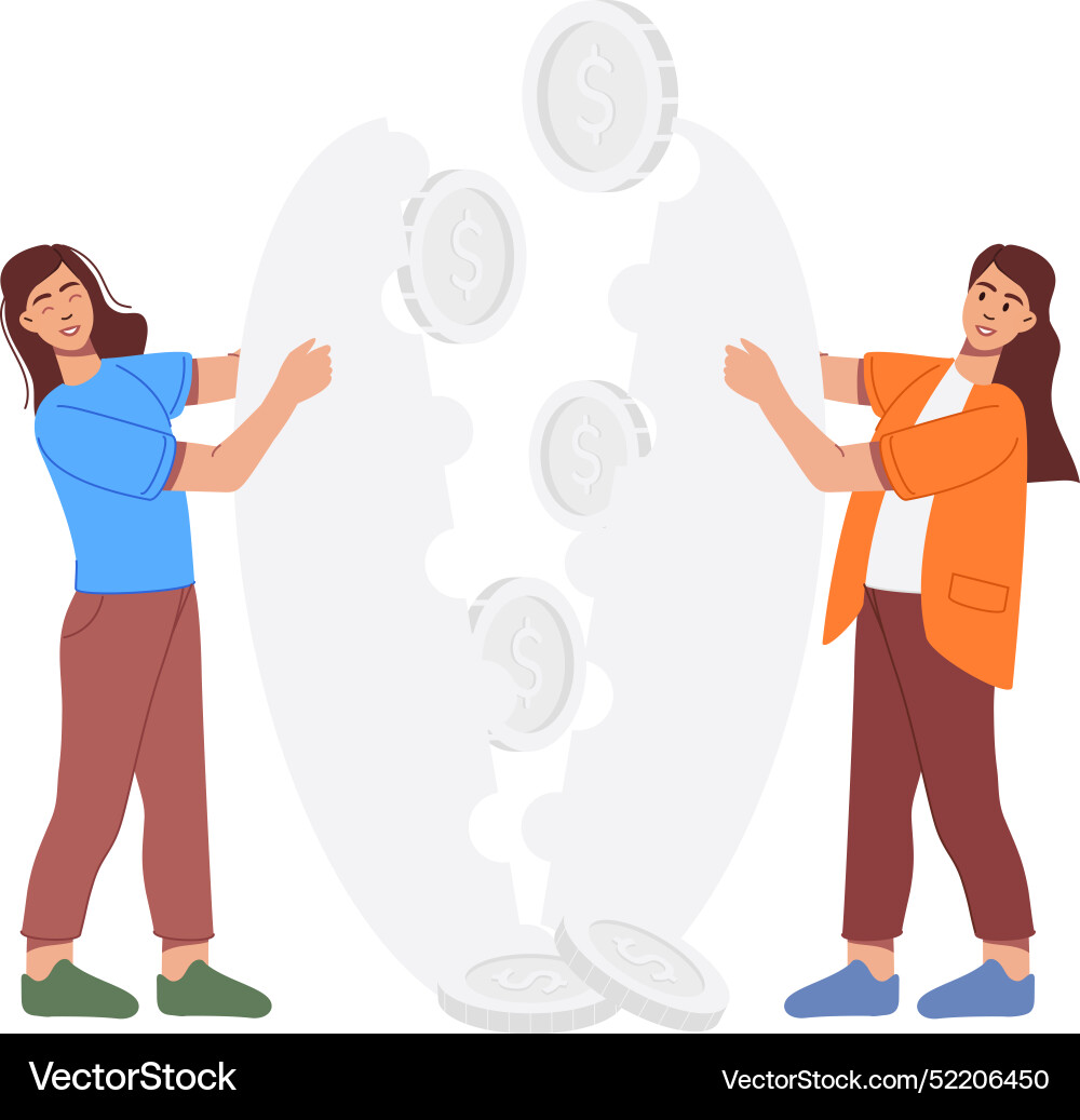 Weba flat of financial collaboration Royalty Free Vector