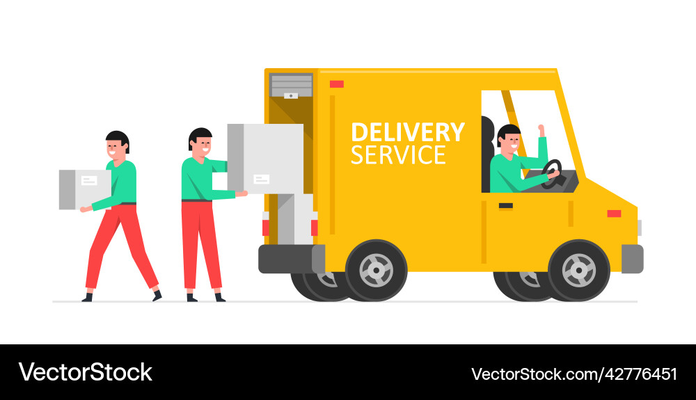 Delivery service and logistics Royalty Free Vector Image