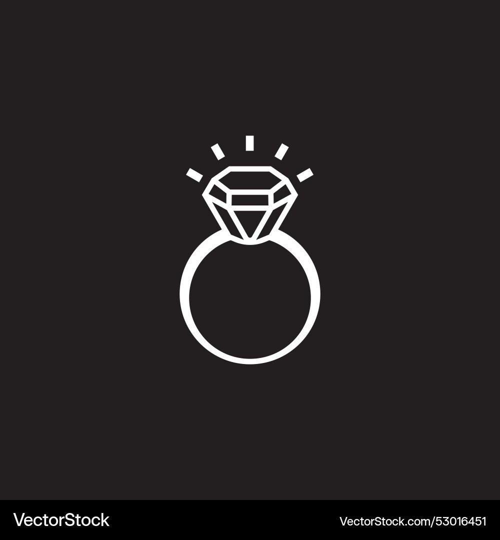 Diamond ring logo Royalty Free Vector Image - VectorStock