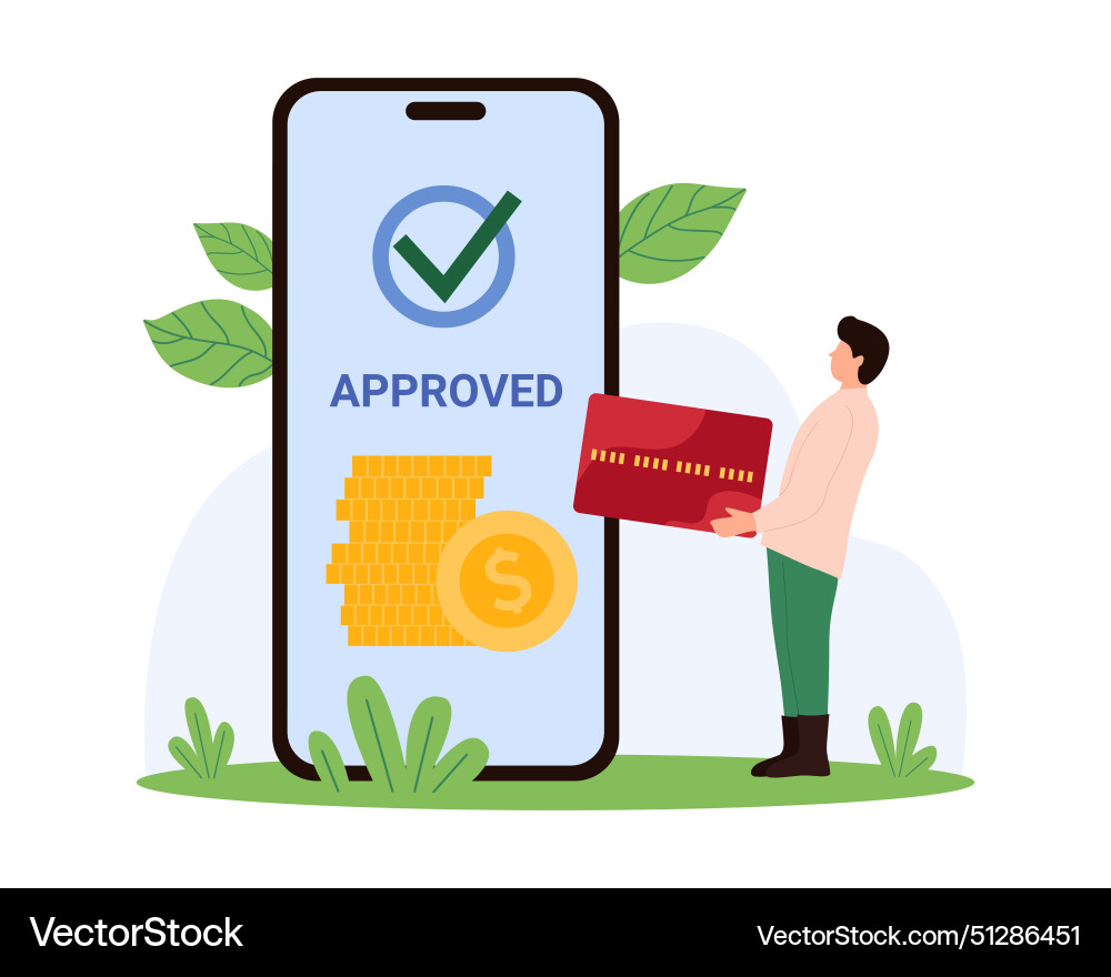 Financial transaction and payment approved Vector Image