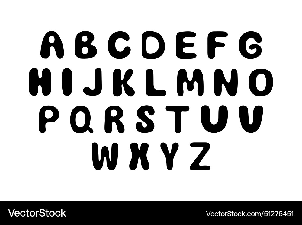 Handwrittern alphabet letters hand drawn latin Vector Image