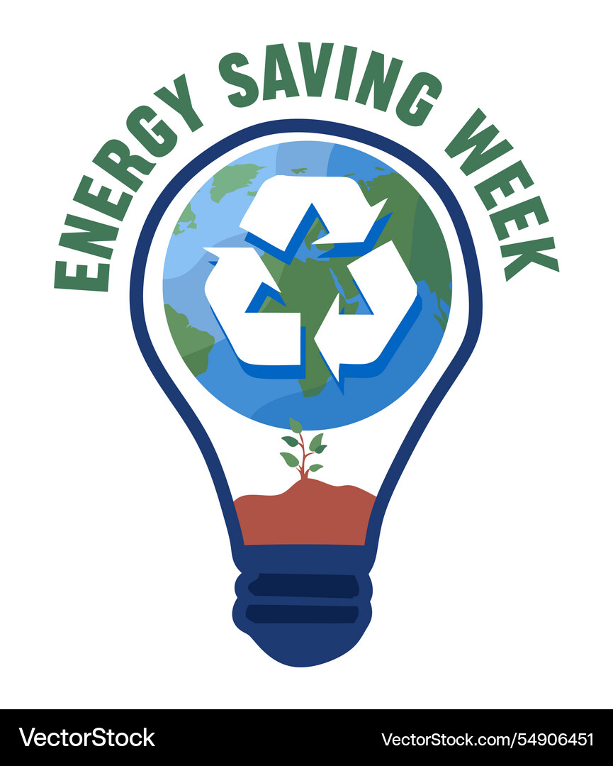 Happy energy saving week Royalty Free Vector Image