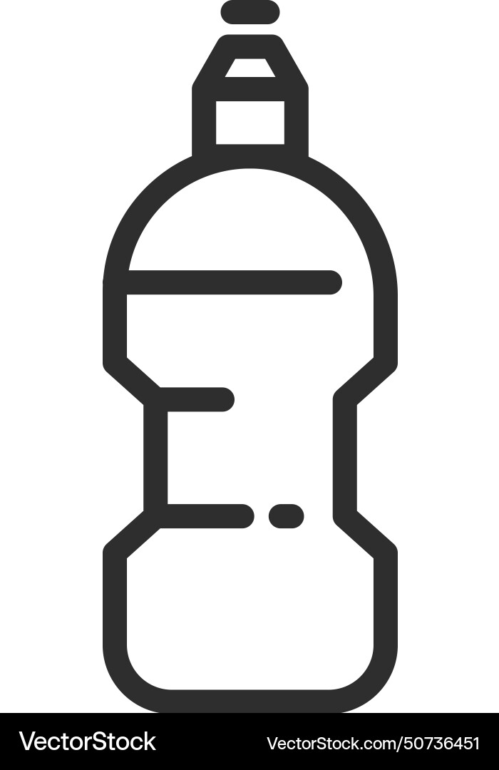Plastic water bottle icon linear drink symbol Vector Image