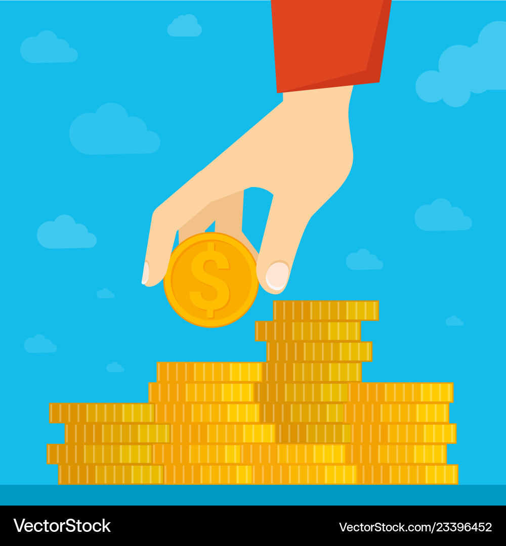 Concept for savings and investments Royalty Free Vector