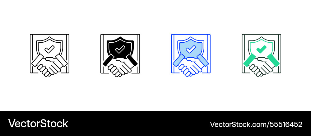 Guarantor line icon linear style sign for mobile Vector Image