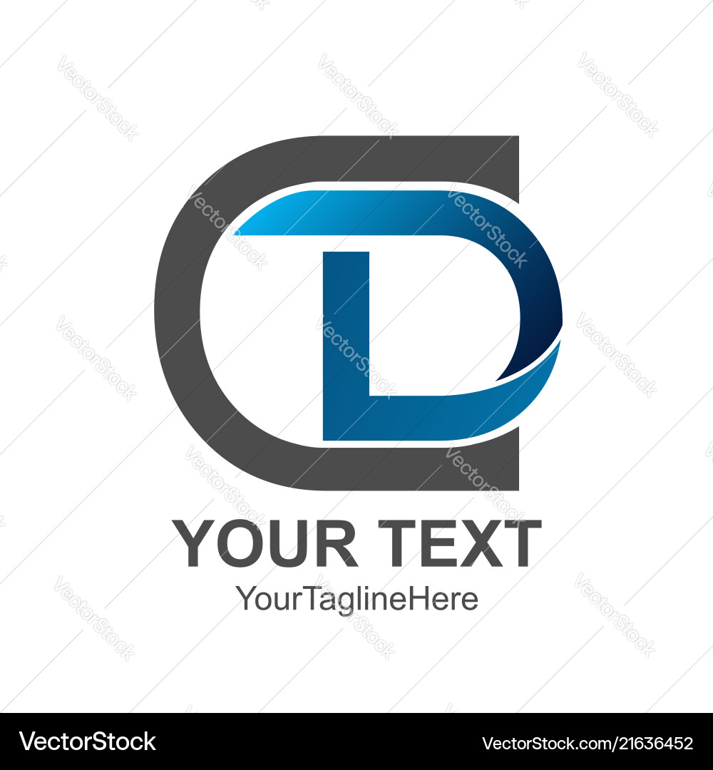 Initial letter cd logo design template element Vector Image