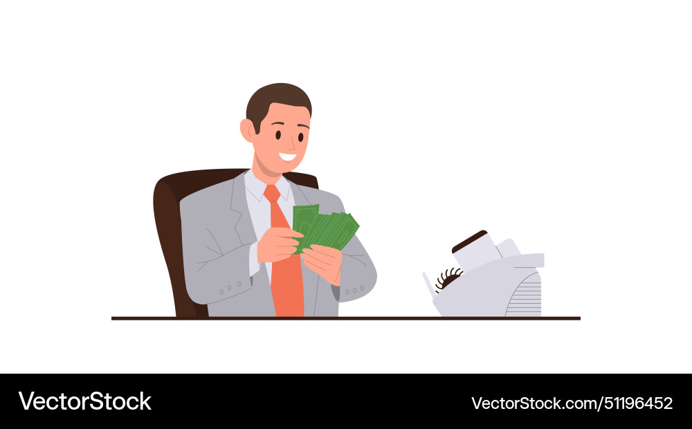 Isolated man office worker cartoon character Vector Image