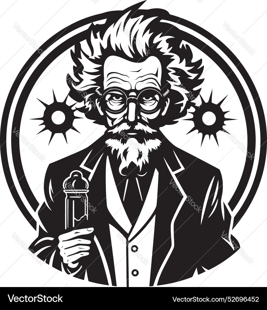 Laboratory lunacy scientist symbol design Vector Image
