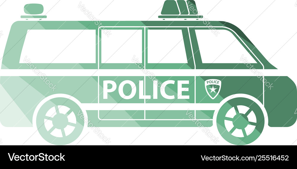 Police van icon Royalty Free Vector Image - VectorStock