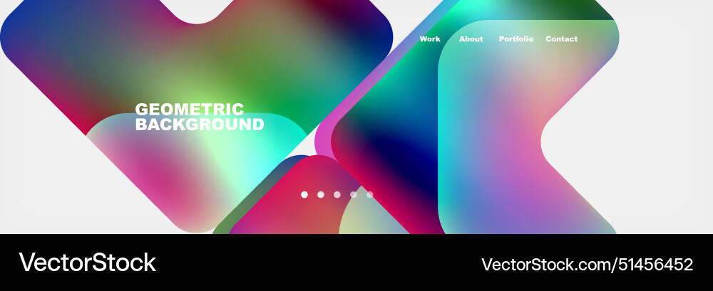 Square internet web page design template Vector Image