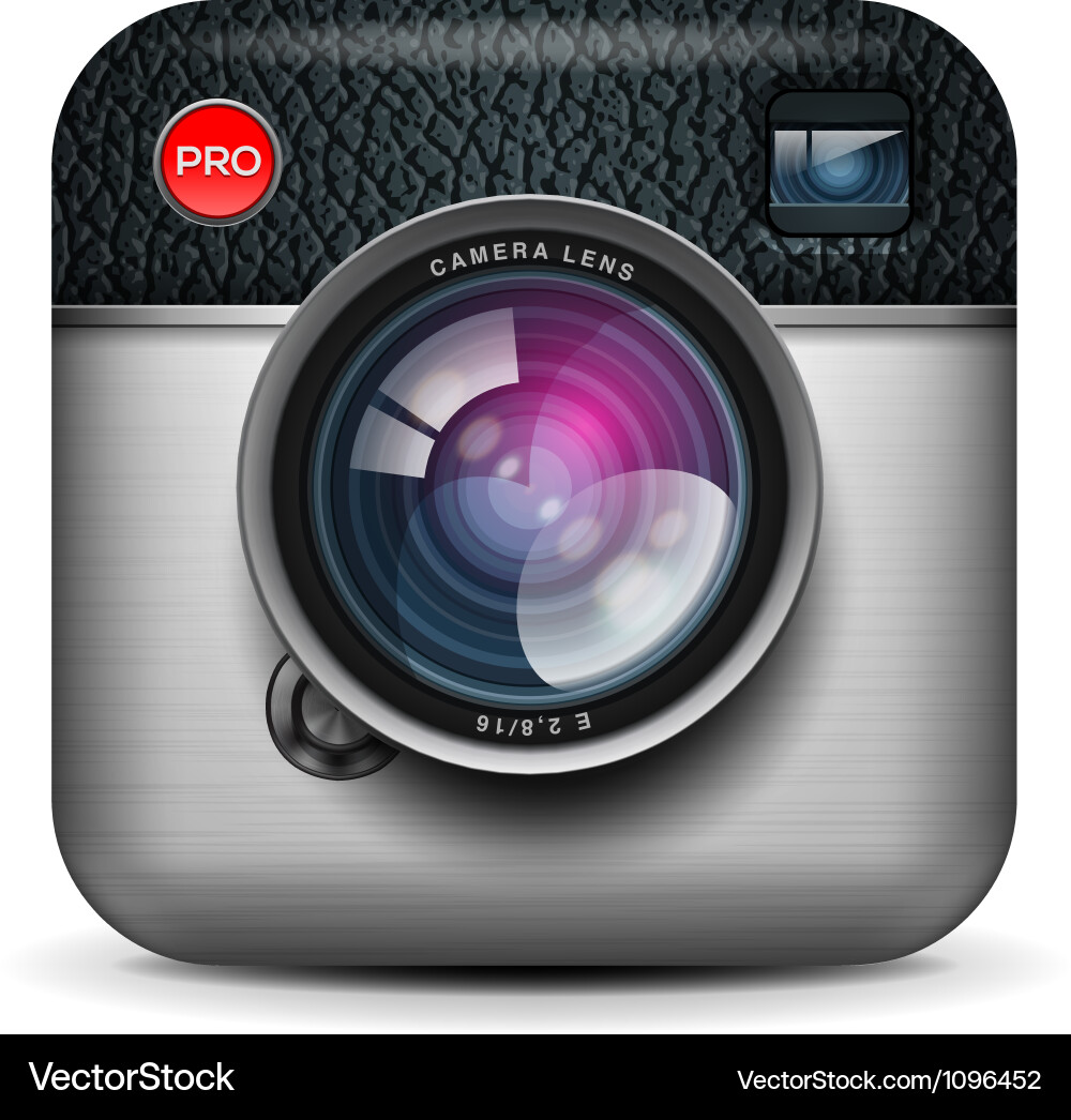 Vintage photo camera icon Royalty Free Vector Image