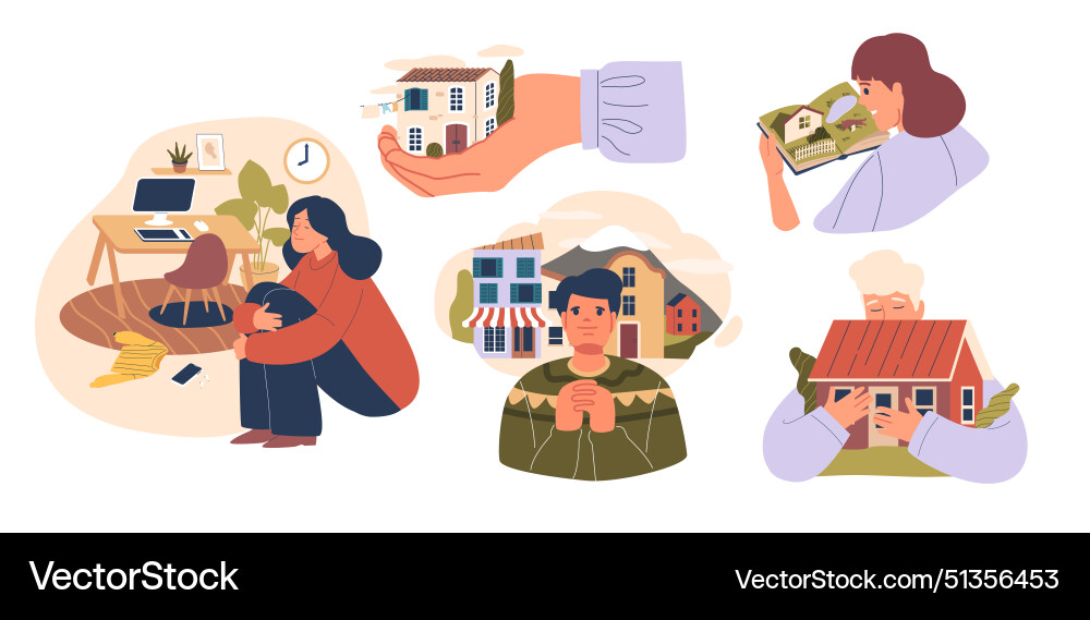 Diverse characters holding representation Vector Image