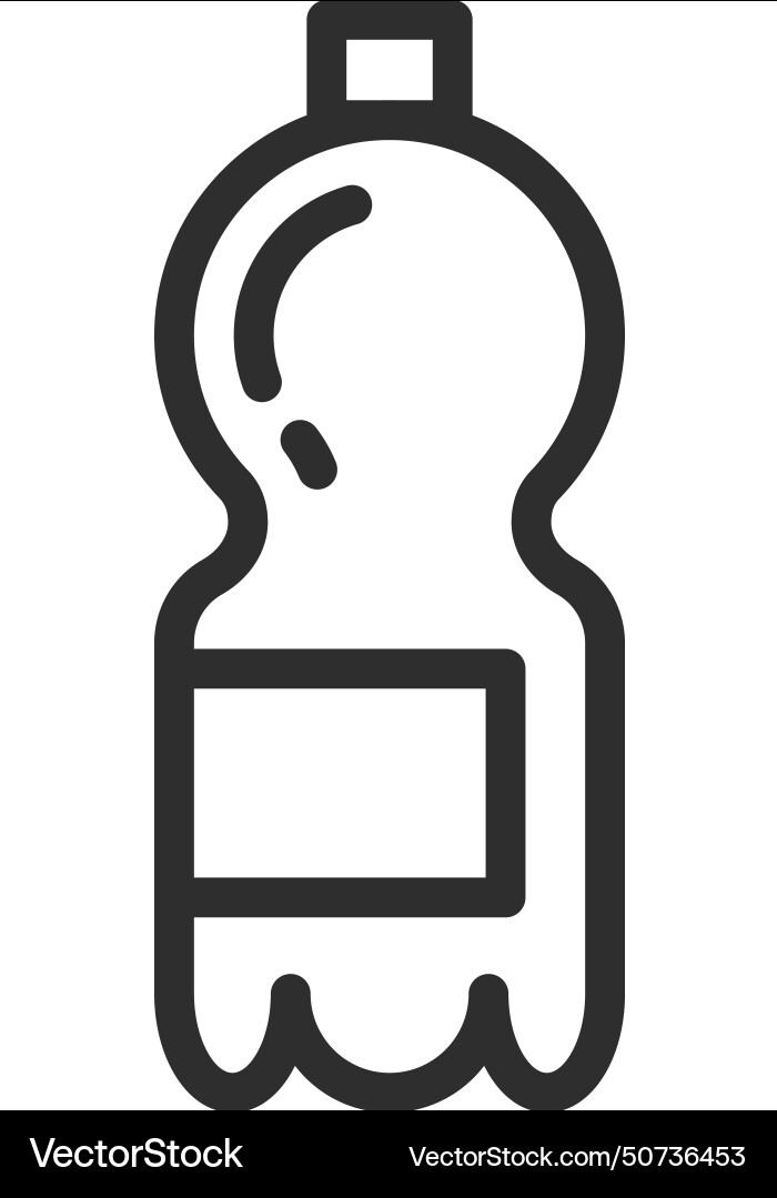 Drink icon plastic bottle symbol linear Royalty Free Vector