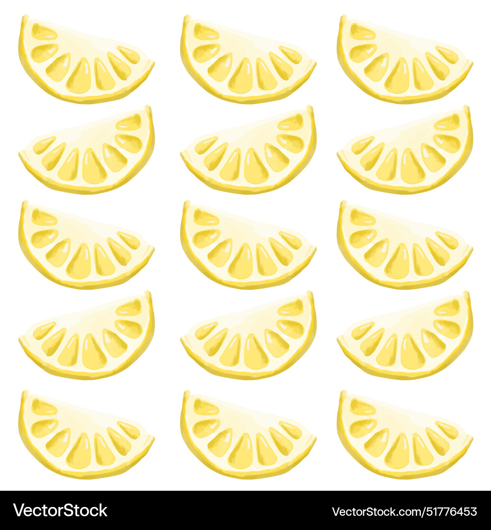 Hand painted watercolour lemon slice pattern Vector Image