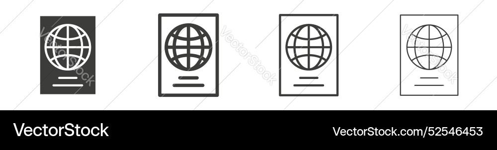 Immigration icon set on white background Vector Image