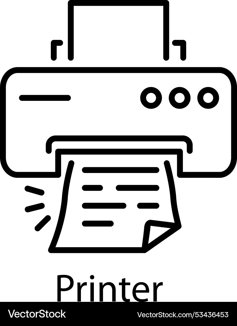 Printer Royalty Free Vector Image - VectorStock