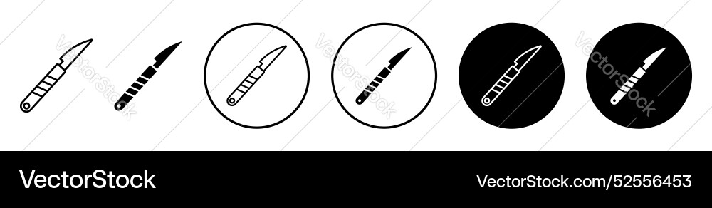 Scalpel icon set on white background Royalty Free Vector