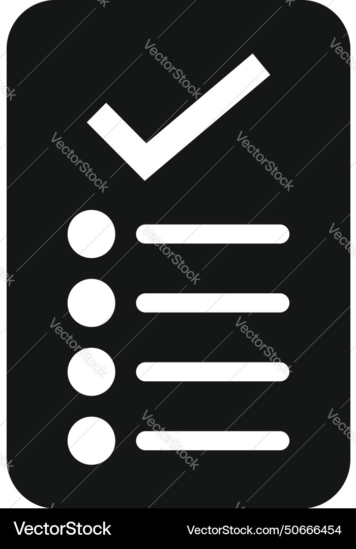 Approved wish list icon simple sheet Royalty Free Vector