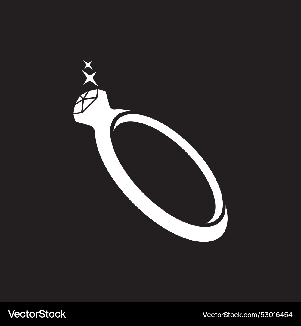 Diamond ring logo Royalty Free Vector Image - VectorStock