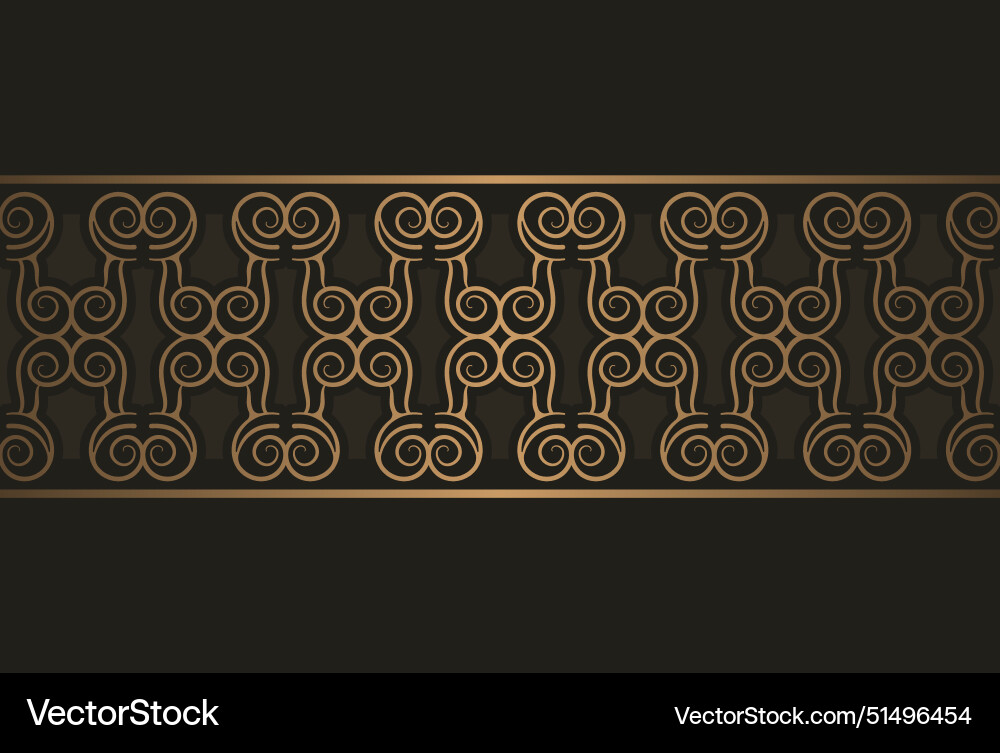 Elegant golden ornamental border template Vector Image