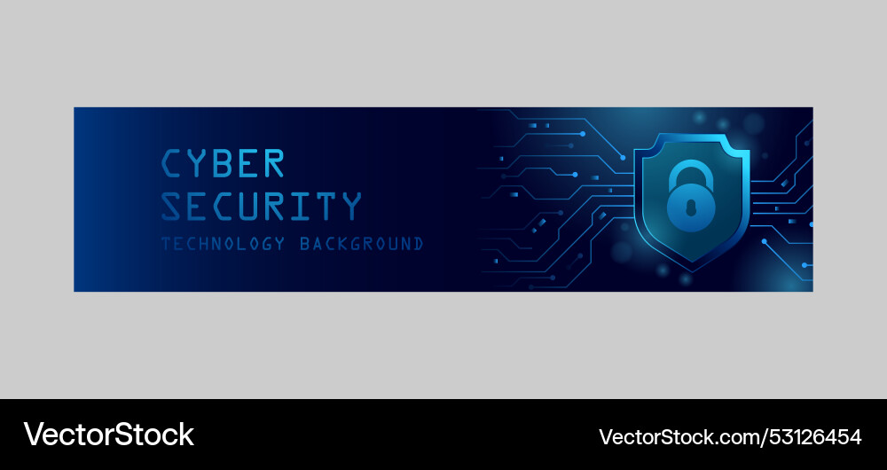 Internet digital security technology horizontal Vector Image