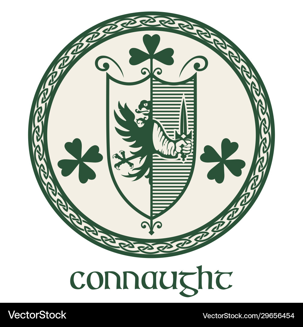 Irish celtic design in vintage retro style Vector Image