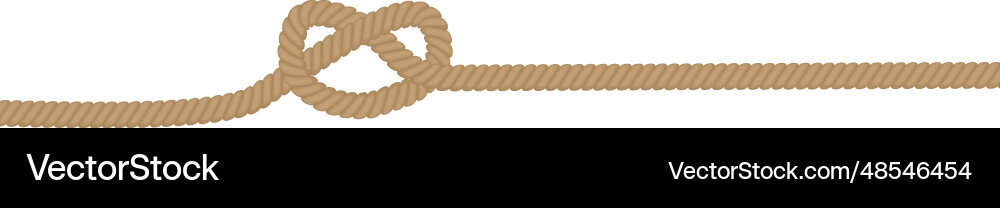 Long rope with knot Royalty Free Vector Image - VectorStock