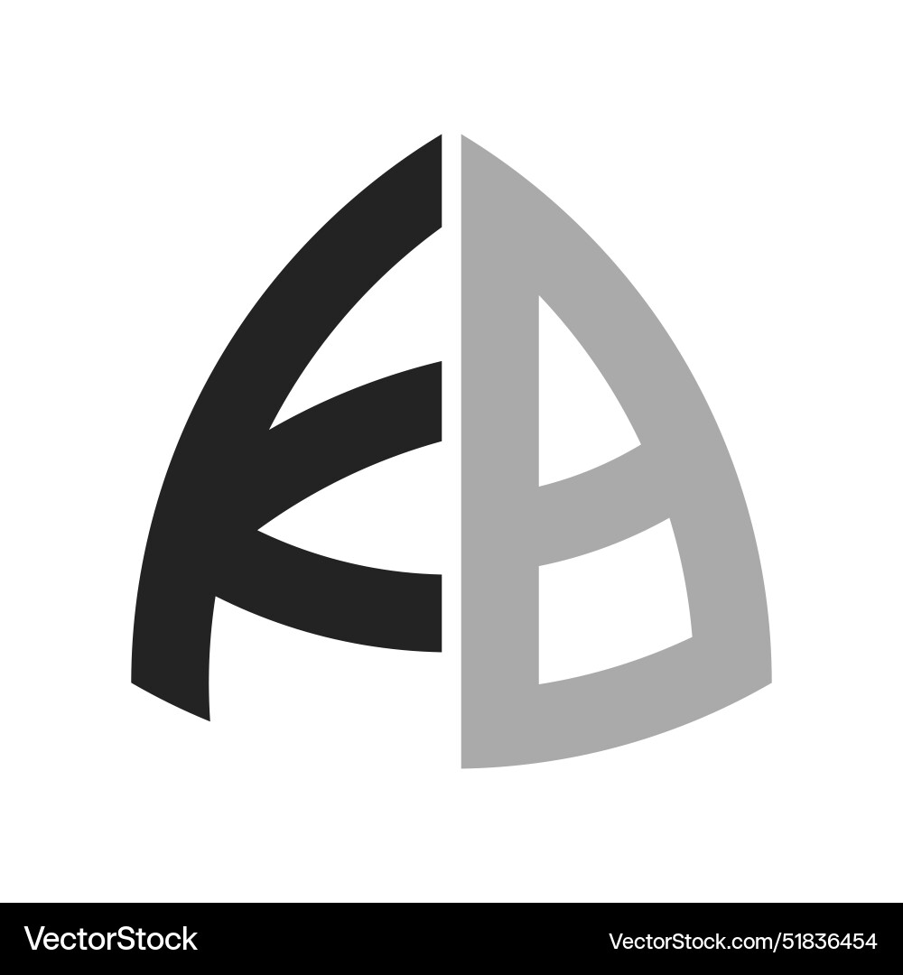 Modern creative kb logo design letter icon Vector Image