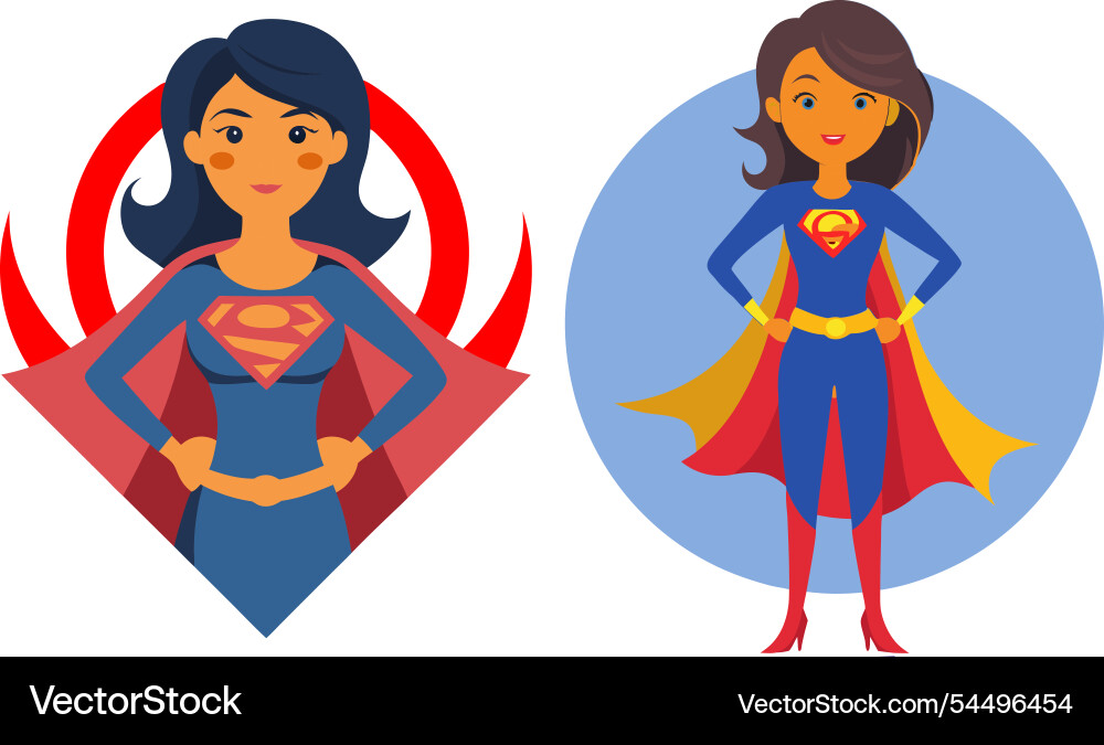 Super woman art and eps Royalty Free Vector Image