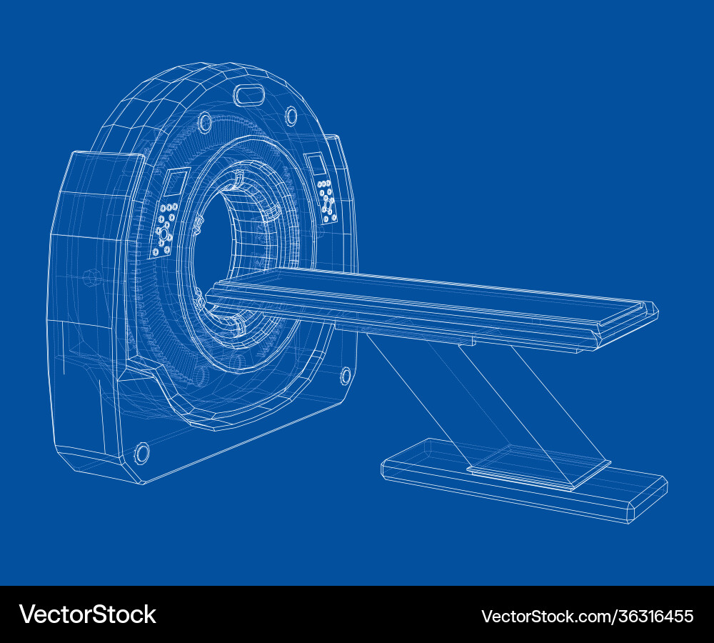 3d a mri machine Royalty Free Vector Image - VectorStock