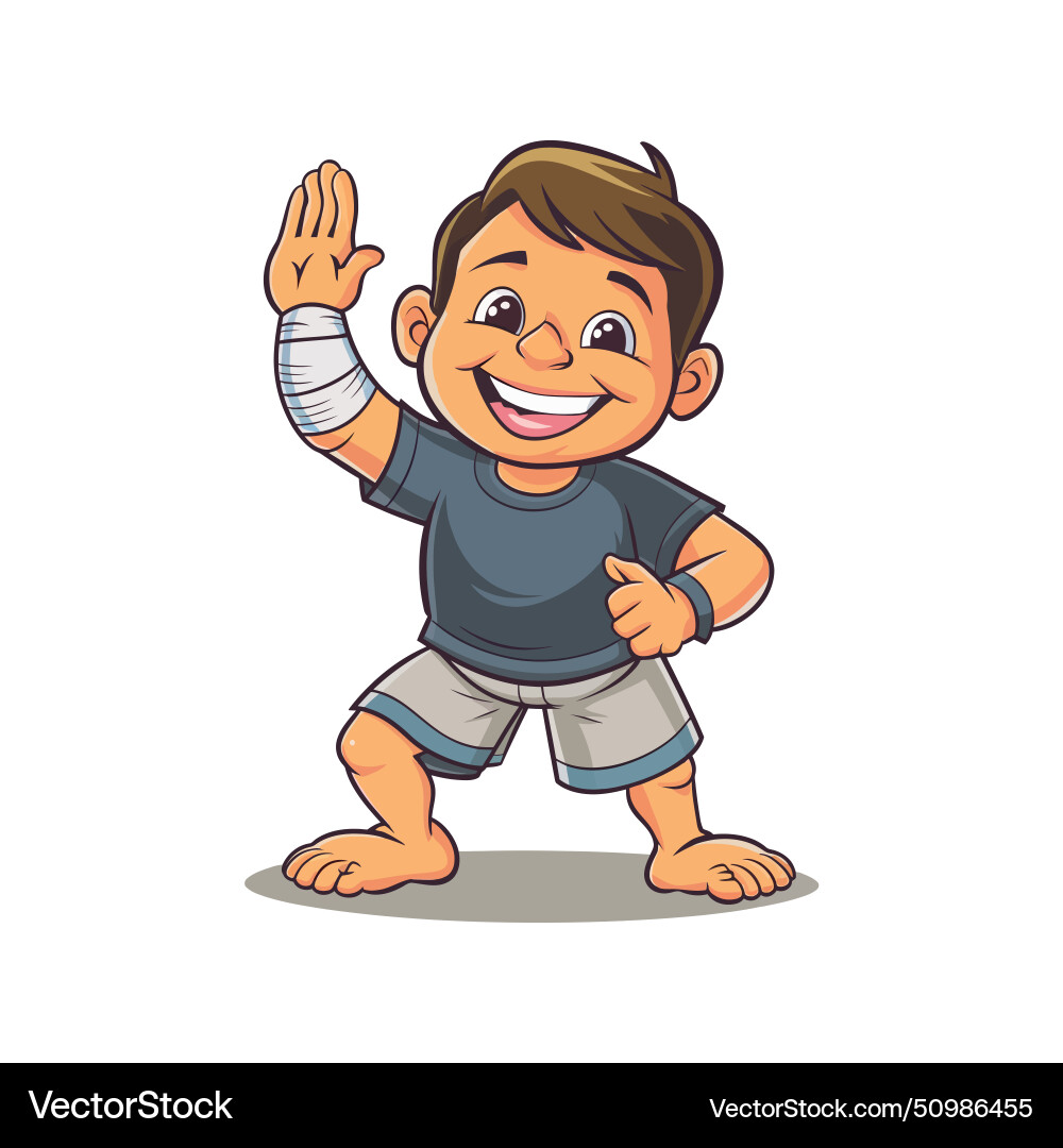 A colorful cartoon style boy Royalty Free Vector Image