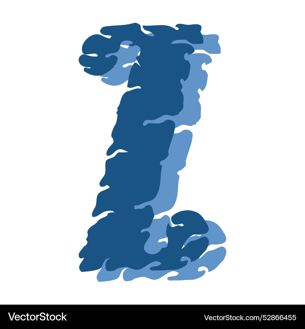 Art stone initial caps font capital letter z Vector Image