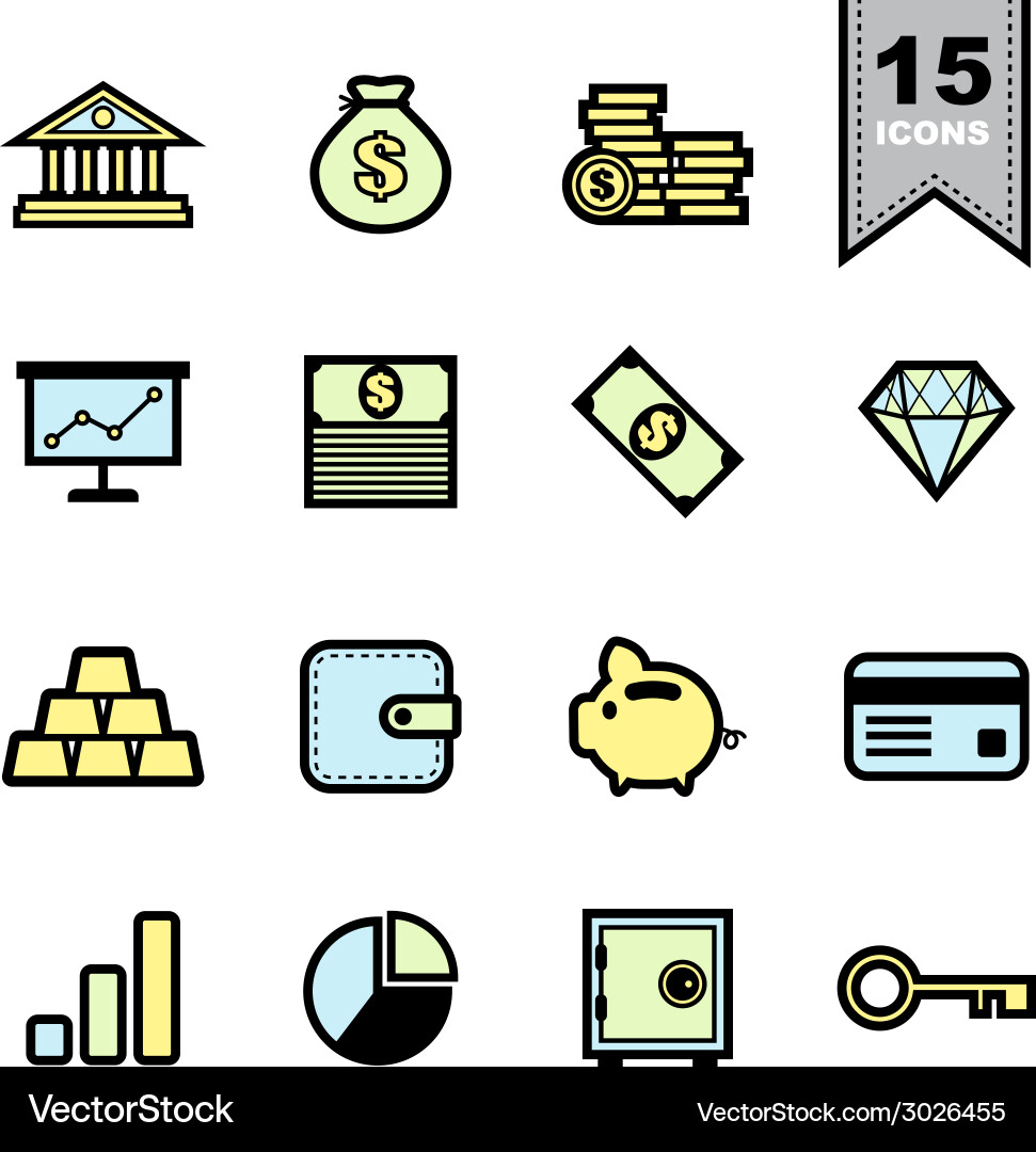Business Icon Collection Royalty Free Vector Image