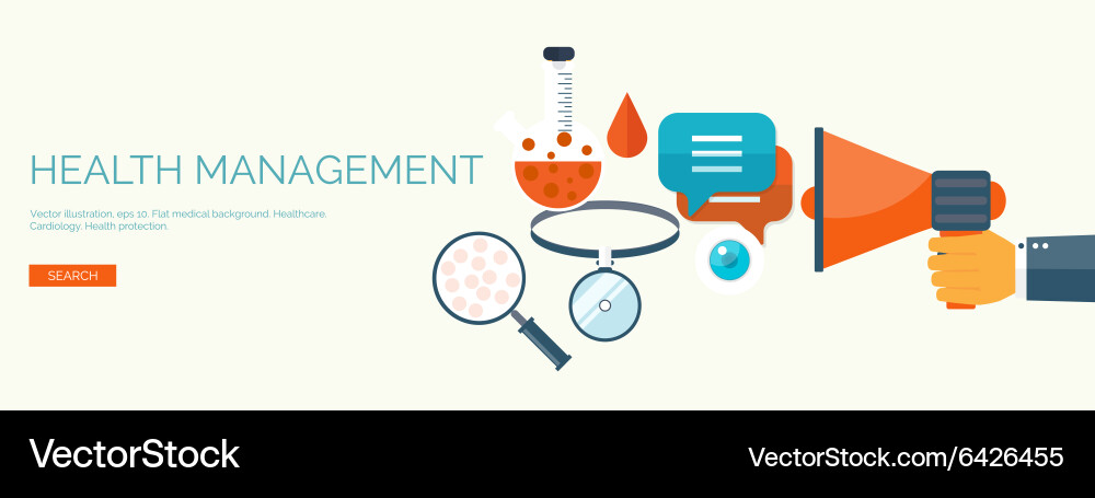 Flat header medical Royalty Free Vector Image - VectorStock