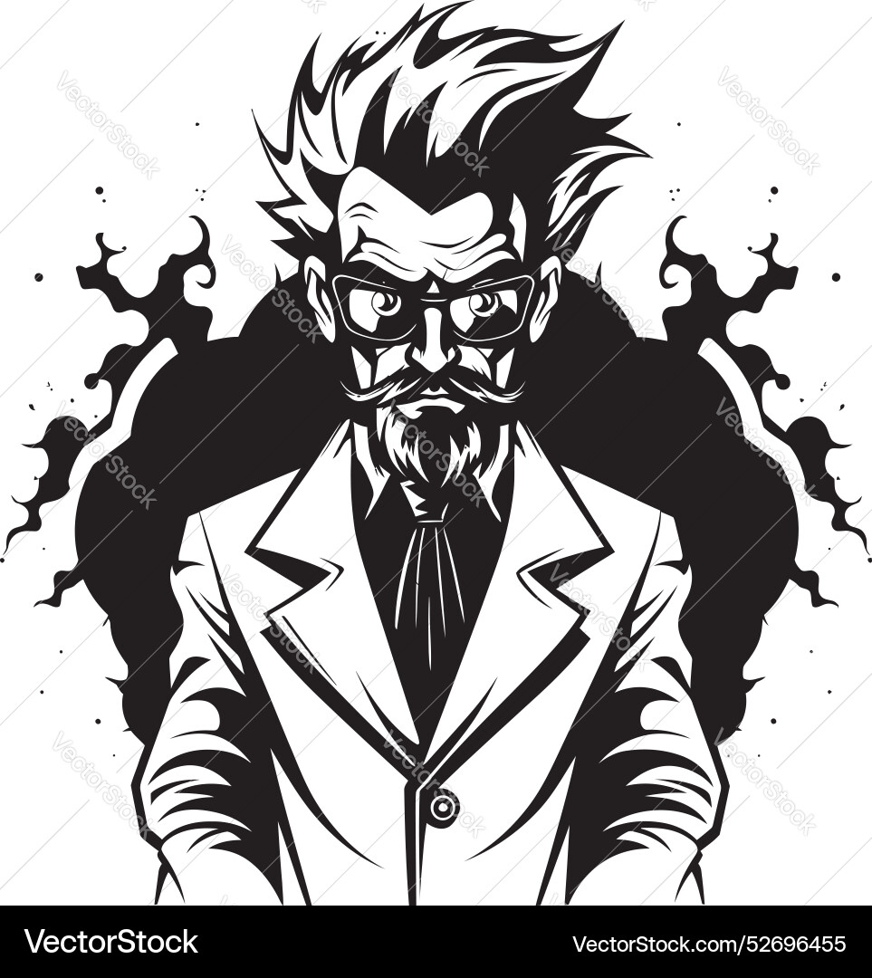 Invention instinct iconic logo design discovery Vector Image