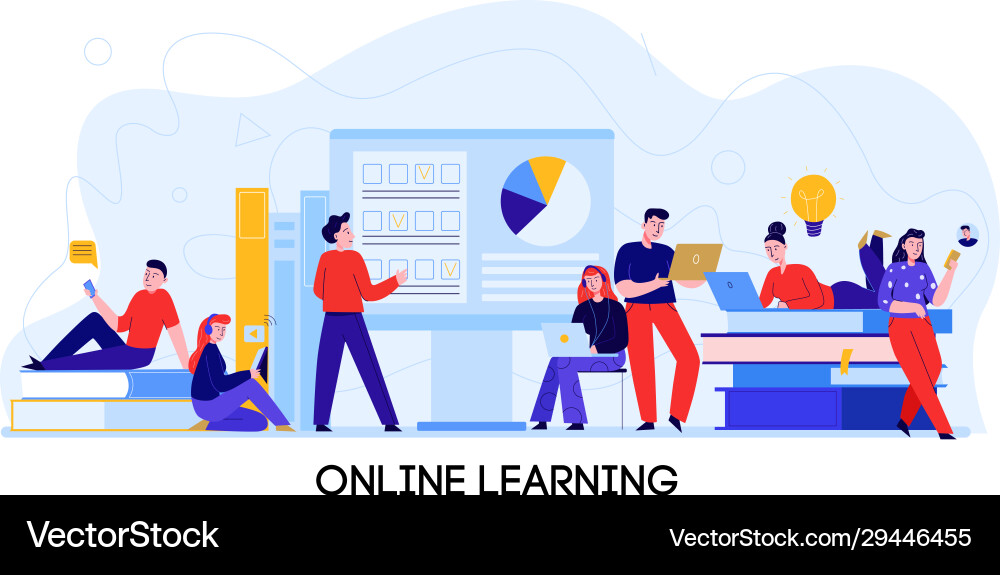 Online learning banner Royalty Free Vector Image