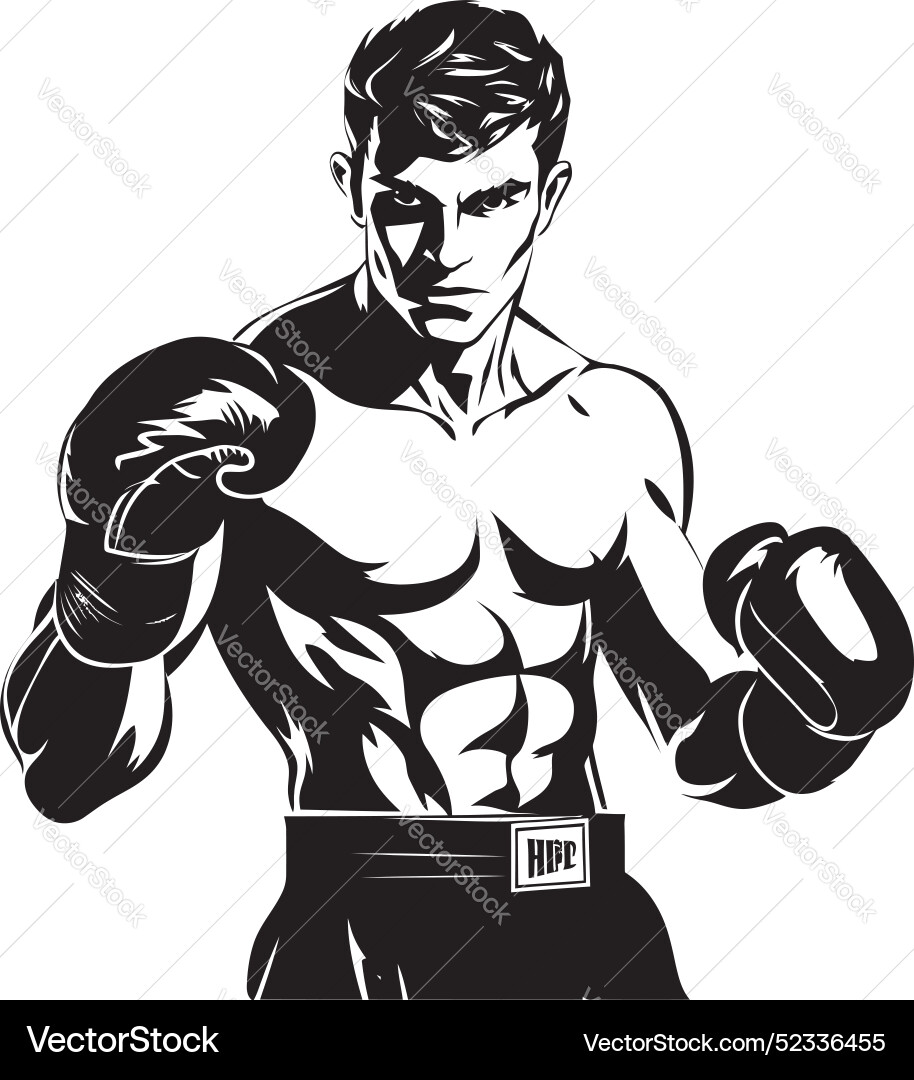 Power punch emblematic design boxing dynamo Vector Image