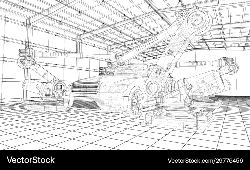 Assembly motor vehicle Royalty Free Vector Image