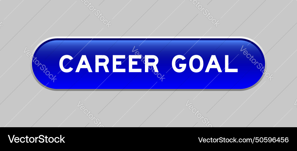 Blue color capsule shape button with word career Vector Image