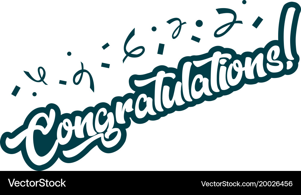 Congratulations greeting card Royalty Free Vector Image