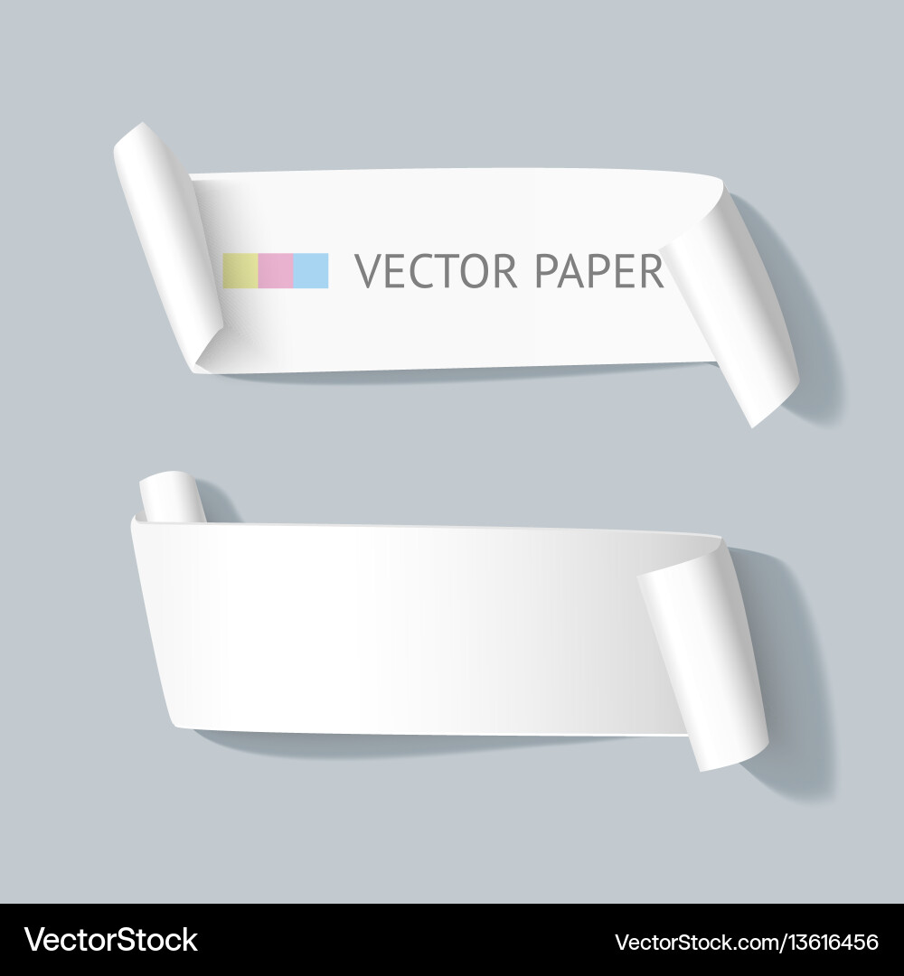 Rolled Paper Ribbons Royalty Free Vector Image