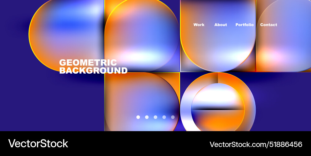 Round squares circles with fluid gradients Vector Image