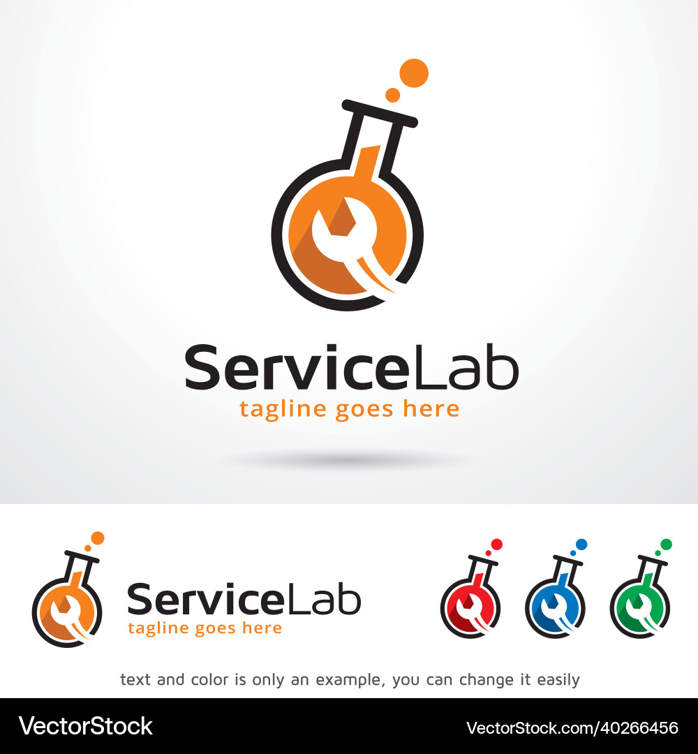 Service lab logo template Royalty Free Vector Image