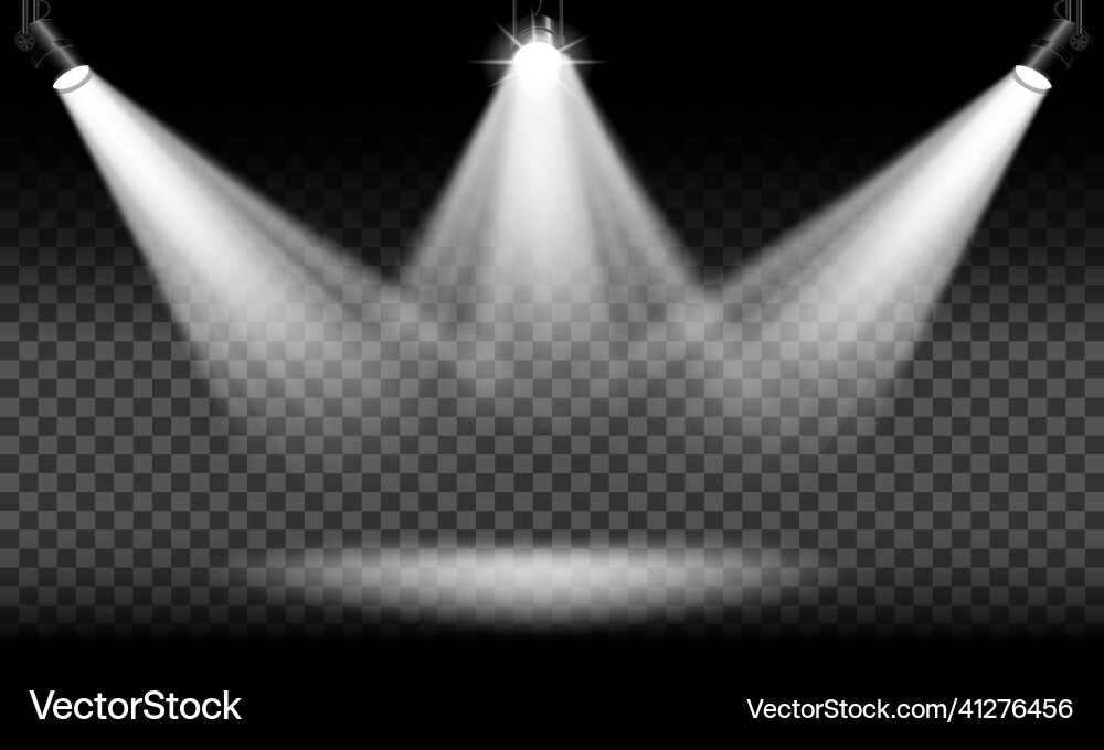 Spotlight with bright white light Royalty Free Vector Image