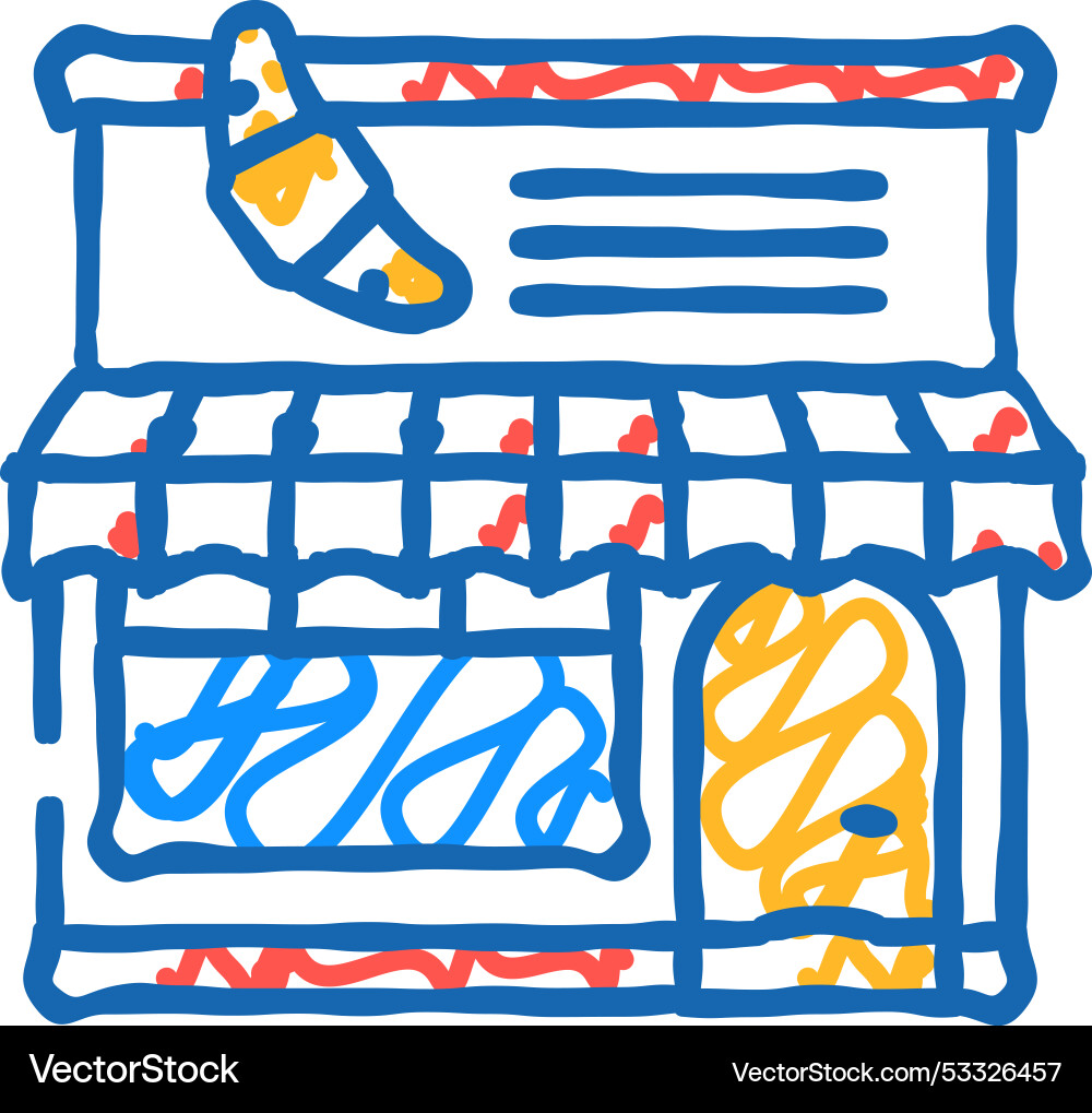 Bakery cafe street icon doodle Royalty Free Vector Image Bakery cafe street icon doodle Royalty Free Vector Image