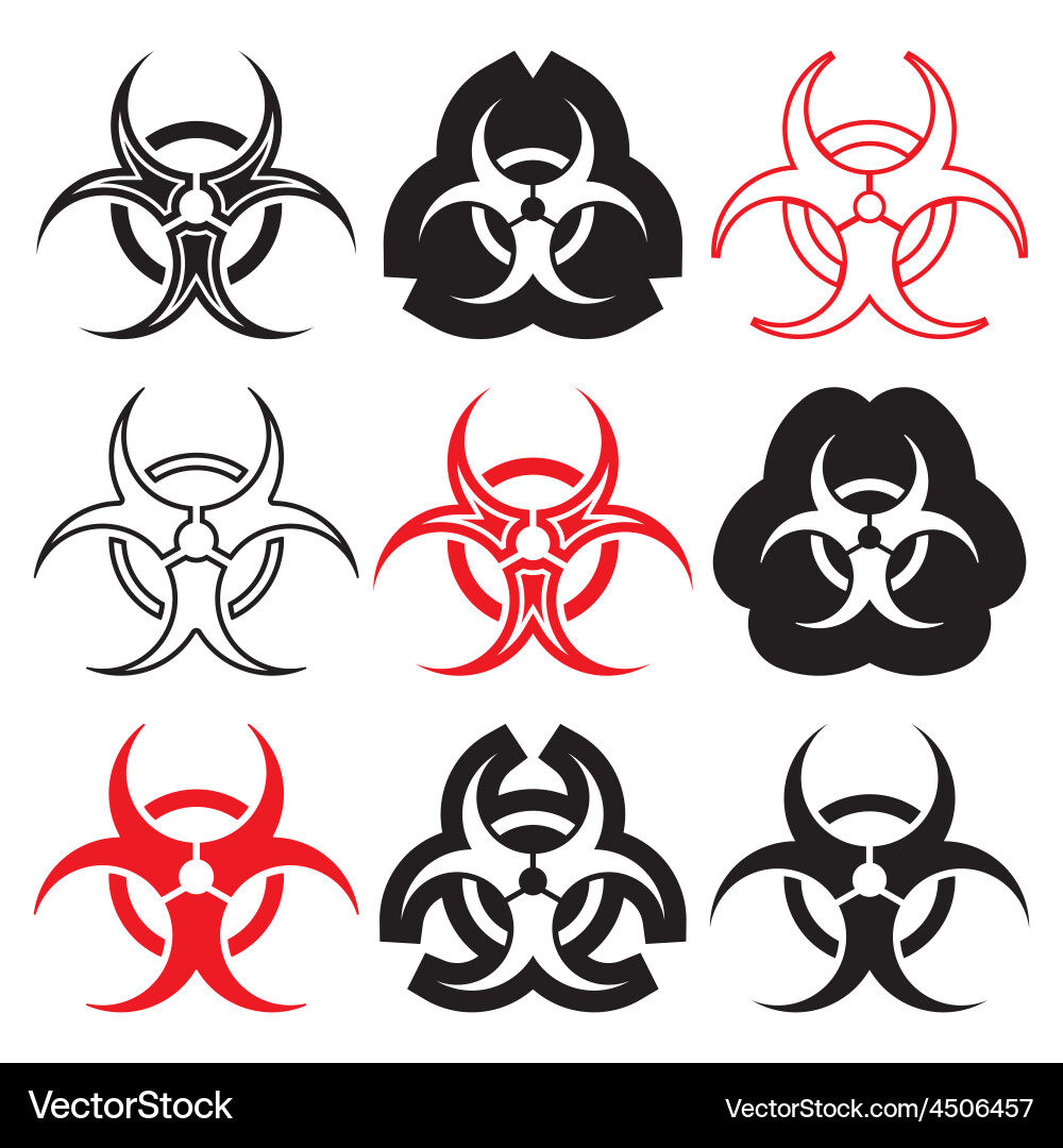 Biohazard symbols Royalty Free Vector Image - VectorStock