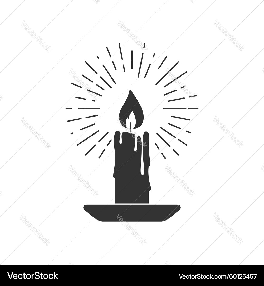 Burning Candle Icon Royalty Free Vector Image - VectorStock