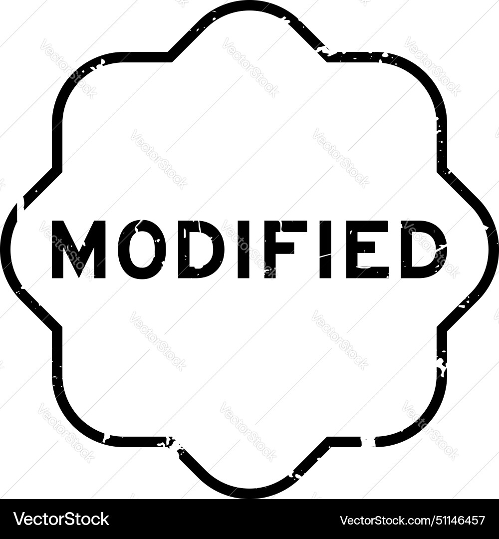 Grunge black modified word rubber seal stamp Vector Image